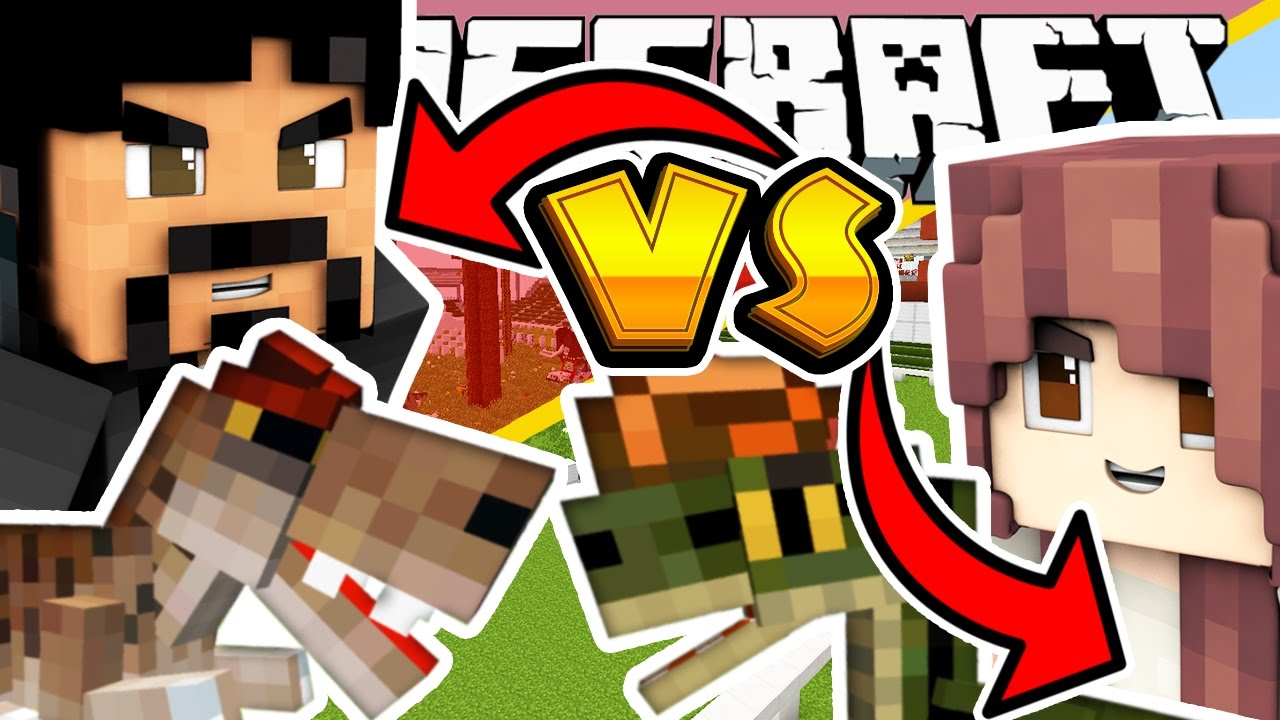 DILOPHOSAURUS VS ALLOSAURUS | Minecraft Dinosaurs Race Challenge ...