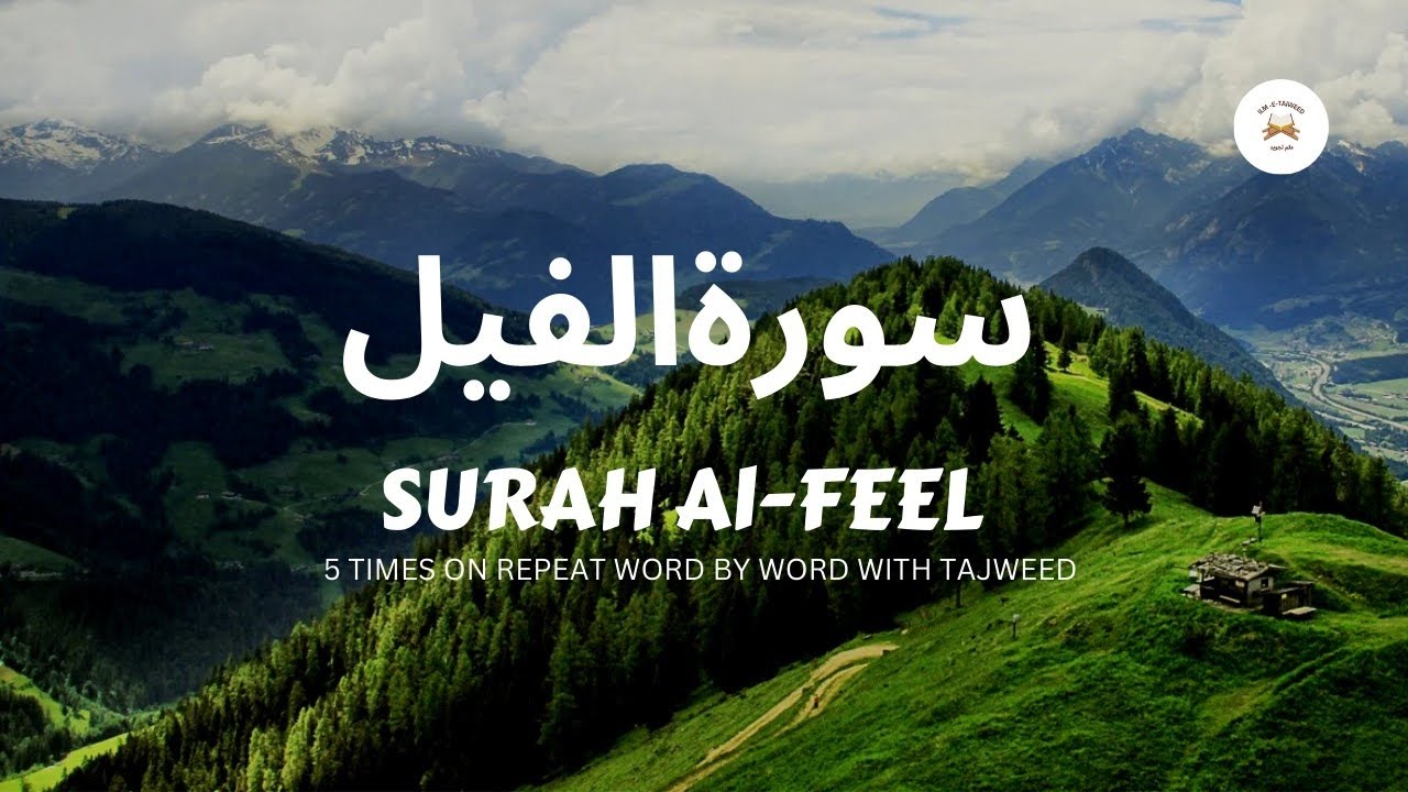 Surah Al-Feel 5 Times On Repeat Word By Word With Tajweed | Learn Quran ...