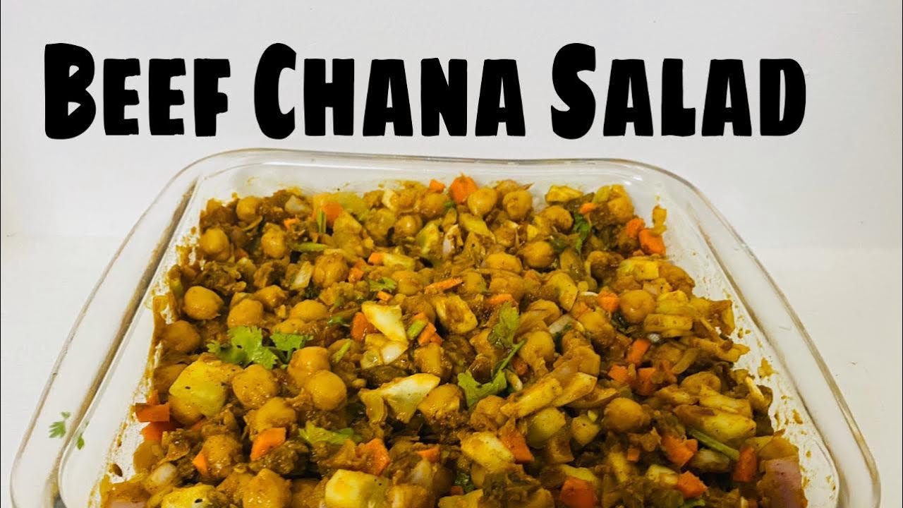 Beef Chana Salad / Chickpea Salad | Simple Recipe | Crunch Works by ...