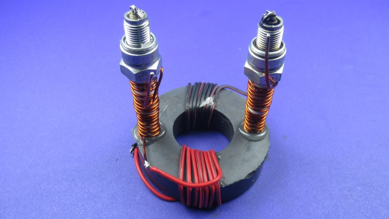 Easy Free energy Experiment Generator Magnets and Spark Plug, 100% Work ...