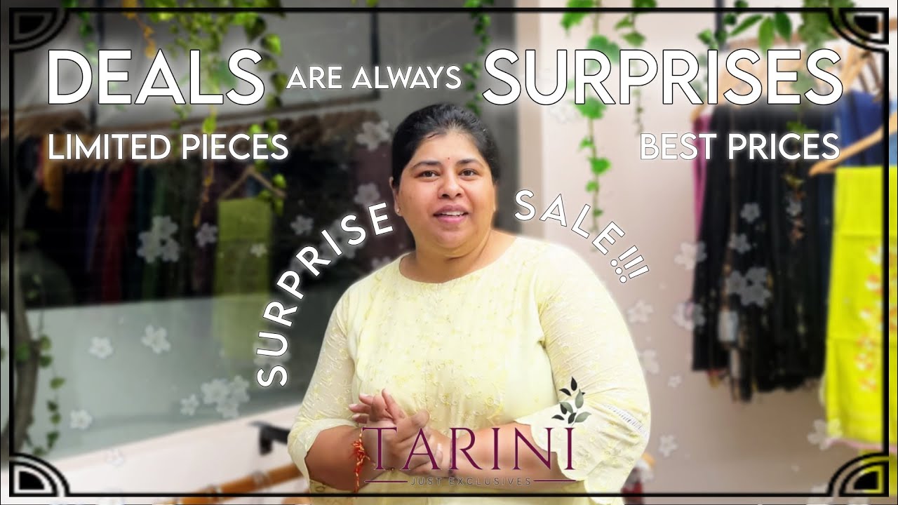 SURPRISE SALE!!! | LIMITED PIECES | TARINI - Just Exclusives - YouTube