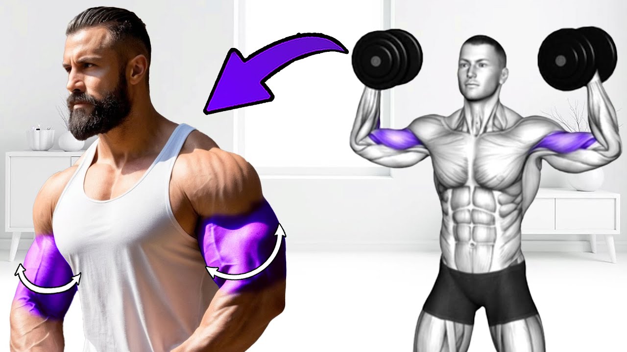 BUILD HUGE ARMS With Dumbbell Biceps and Triceps Workout at Home - YouTube
