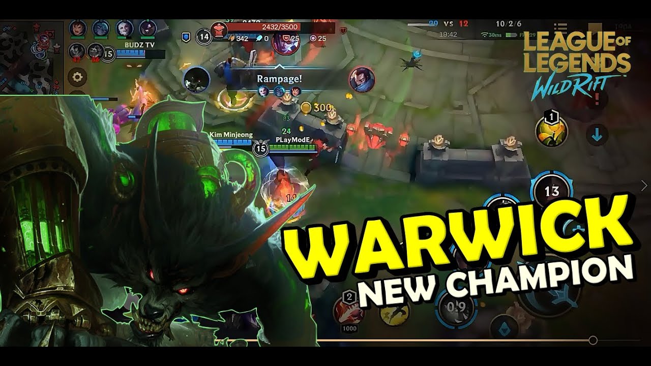 League of Legends Wild Rift: Warwick NEW Champion | Gameplay - YouTube