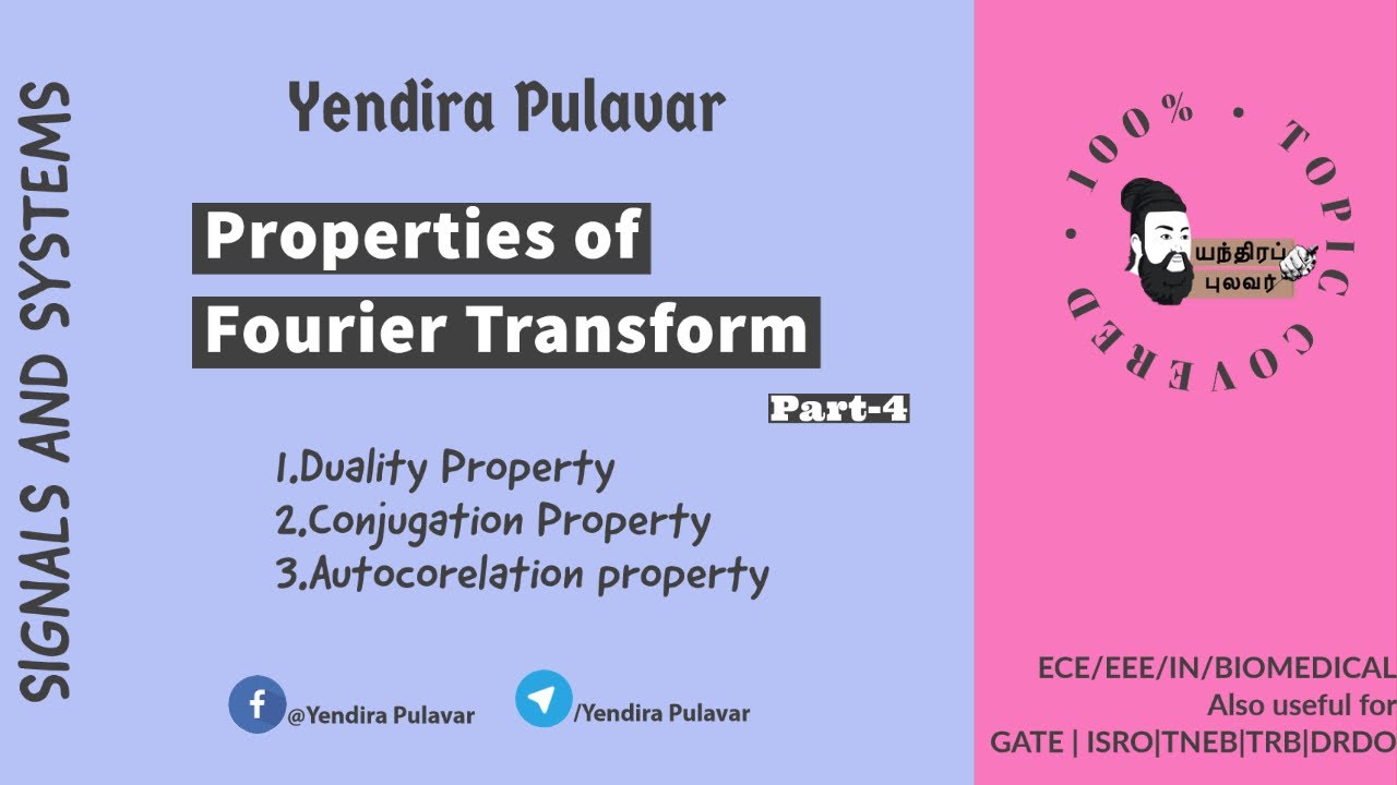 Properties of Fourier Transform-Part 4 | Duality,Conjugation ...