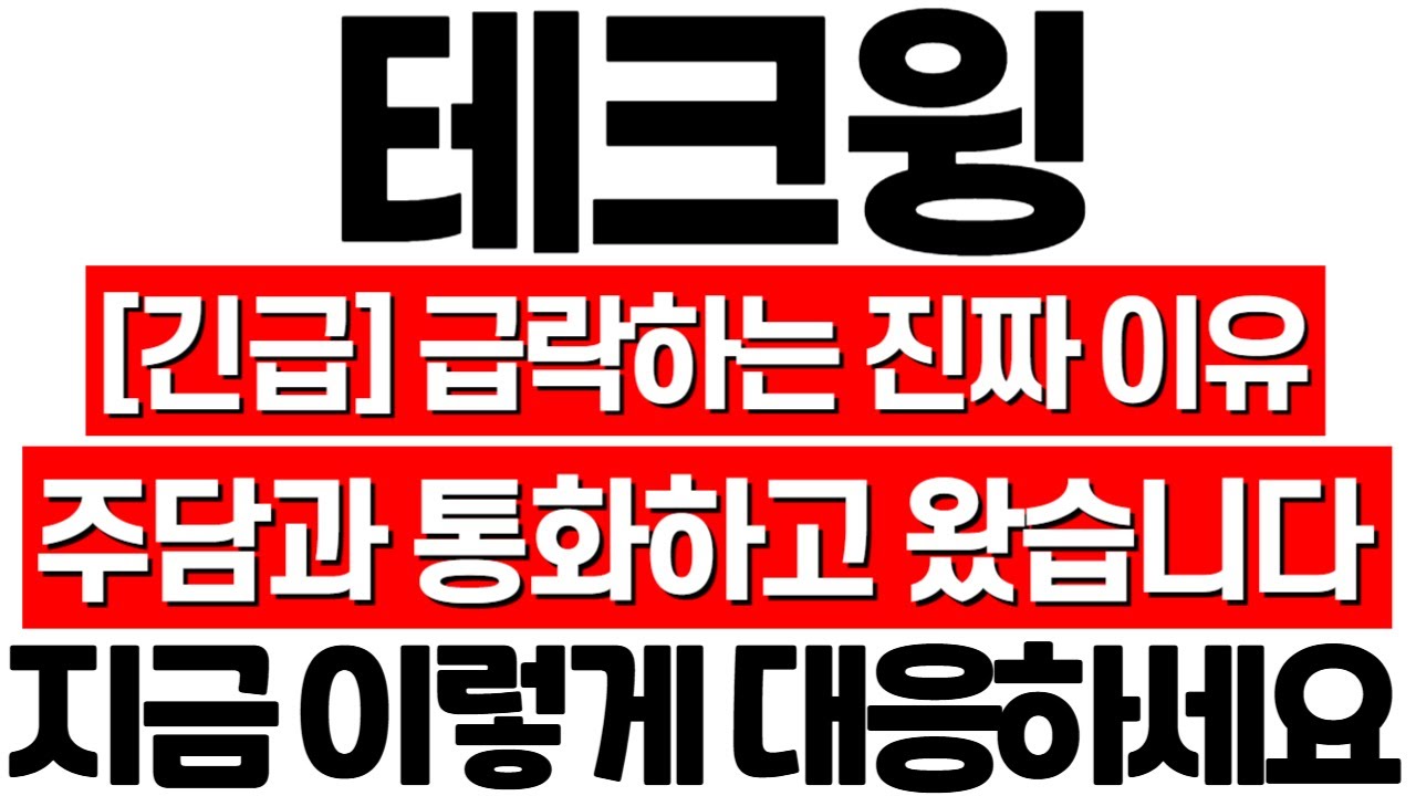 테크윙 주가 전망 급락이 나오는 진짜 이유 주담과 통화한 내용 공유드립니다 테크윙 주식 분석 테크윙 목표가 테크윙