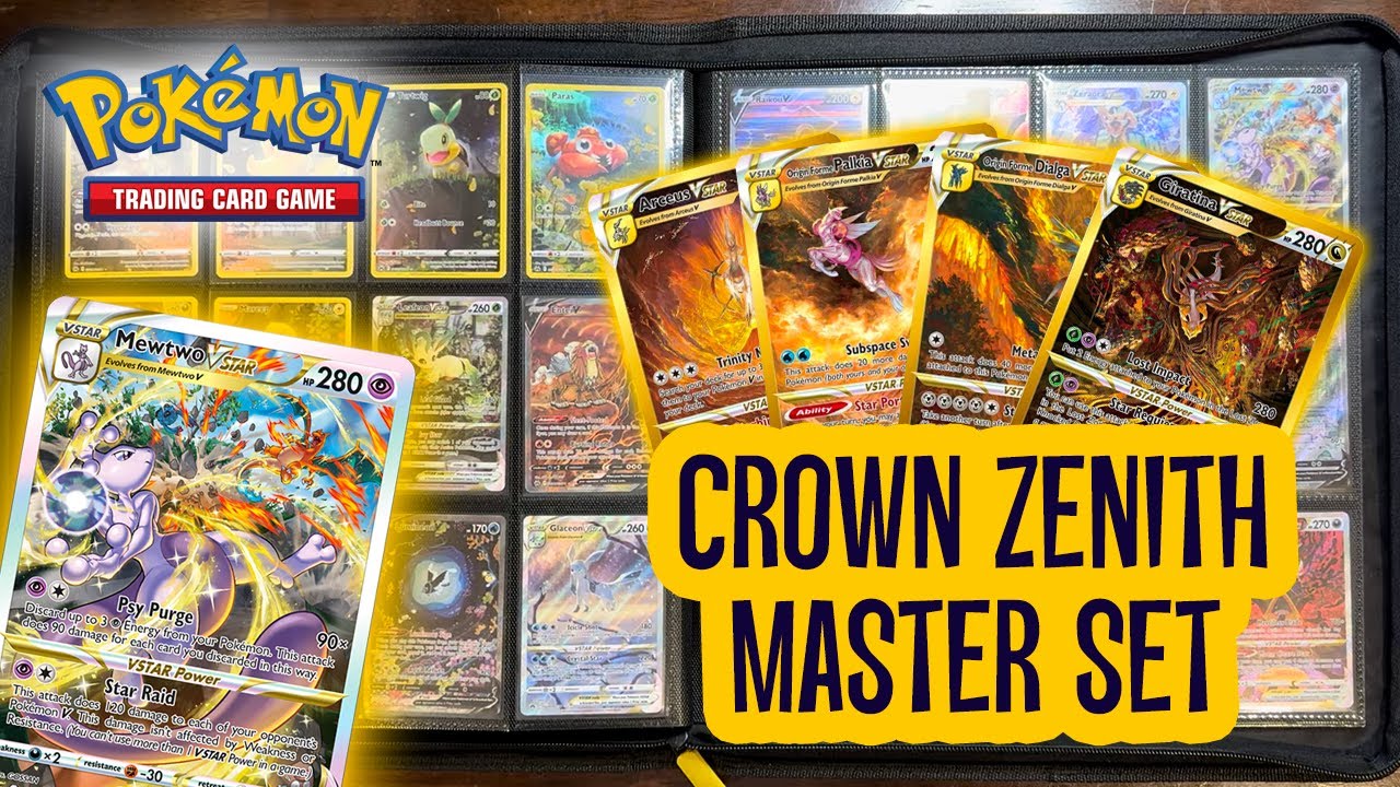 Pokemon Crown Zenith Complete Master Set - 342 Cards! - YouTube
