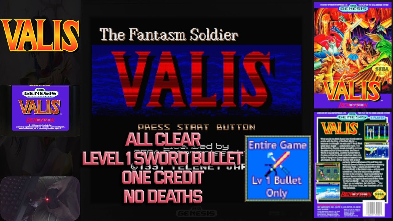 Valis: The Fantasm Soldier (Sega Genesis) (1cc) (Level 1 Sword Bullet ...