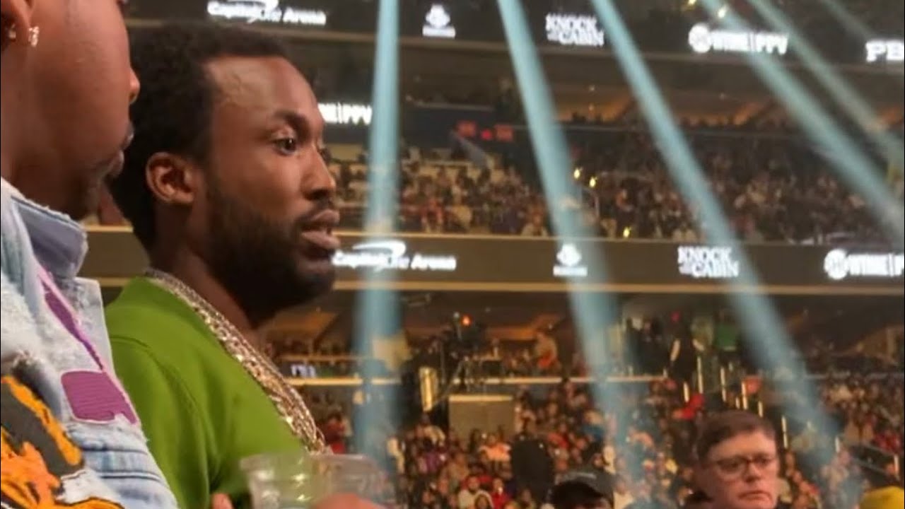 Meek Mill and Gary Russel Jr altercation at Gervonta Tank Davis fight ...
