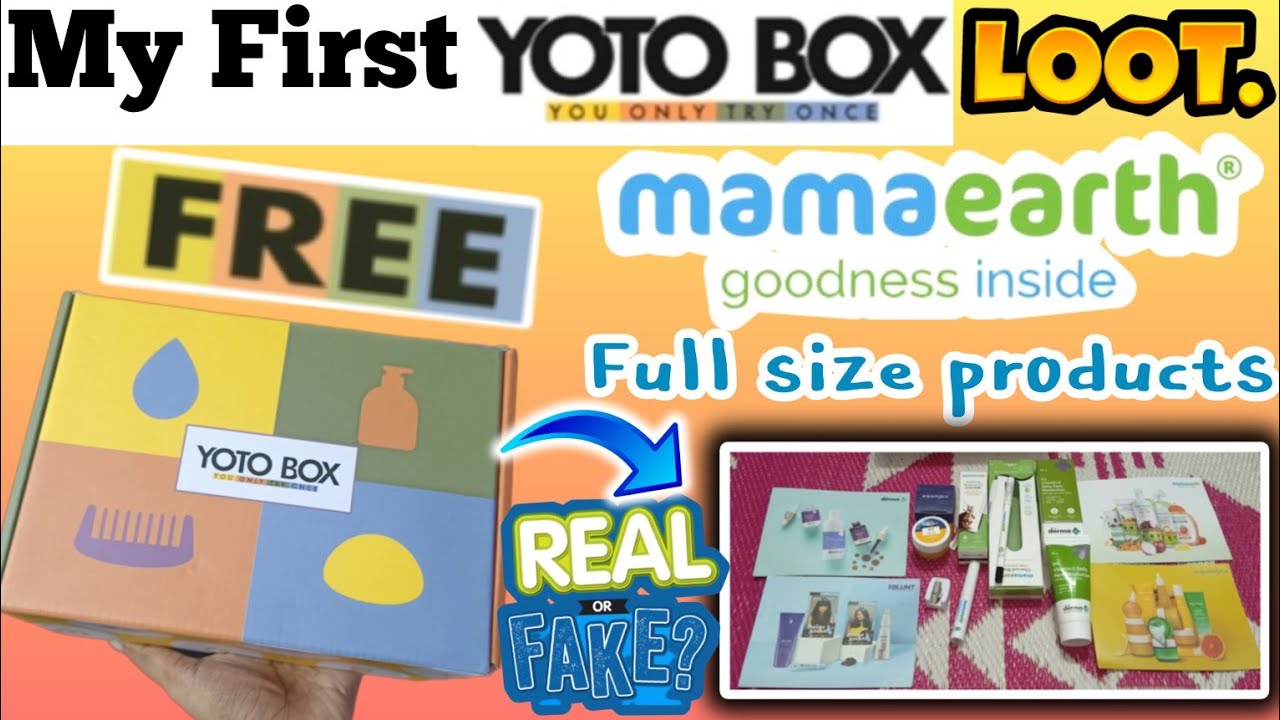 My 1st YOTO BOX Unboxing Video Haul || MamaEarth full size products ...