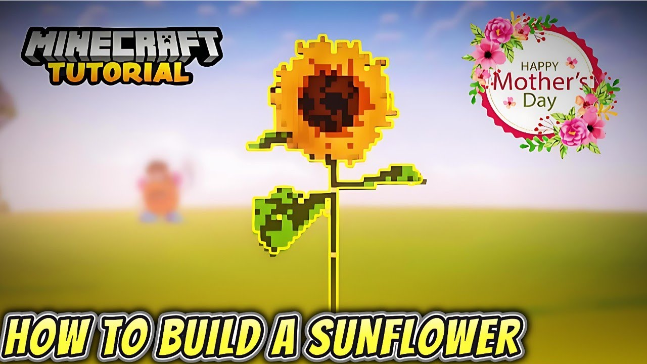 "Minecraft Pixel Art Tutorial #156 | How to Build a Sunflower In ...