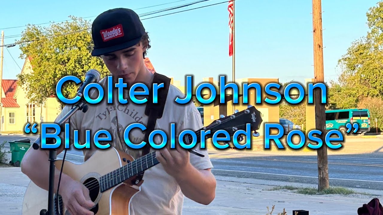 Colter Johnson performs his original song “Blue Colored Rose” live at ...