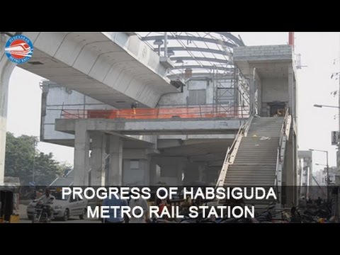 Progress of Habsiguda Metro Rail Station - YouTube