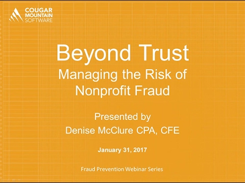 Managing the Risk of Nonprofit Fraud - YouTube