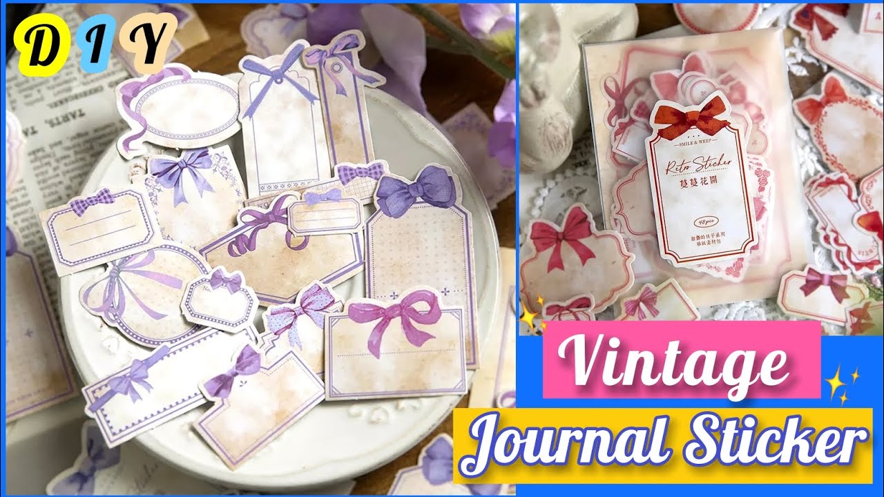 How to make journal decorative stickers/DIY Journal stickers/Homemade ...
