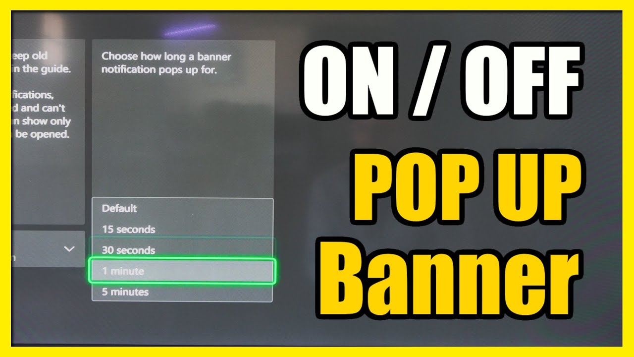 How to Turn On or OFF Notification Banners on Xbox Series X (Settings ...