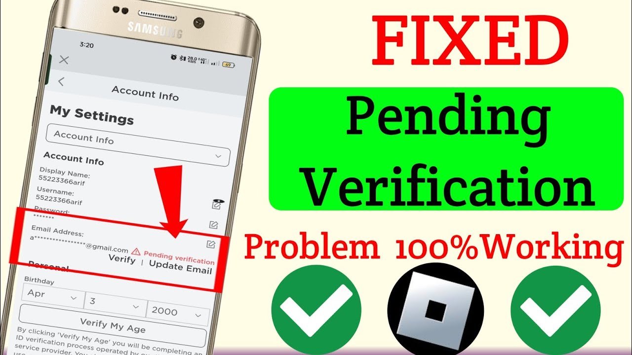 how to fix pending verification on roblox 2023 | roblox email pending ...