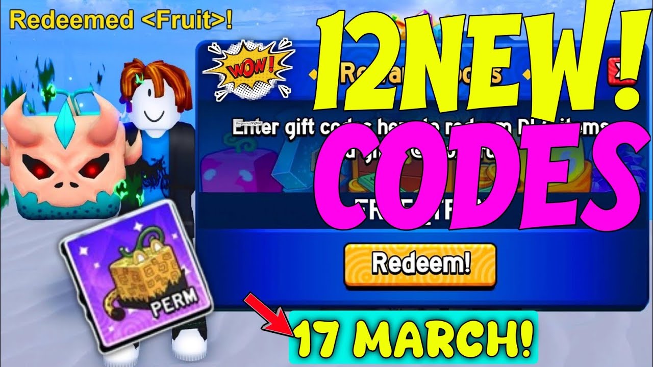 Big Update ⚠️ New Blox Fruits Codes March 2024-Roblox Blox Fruits Codes ...