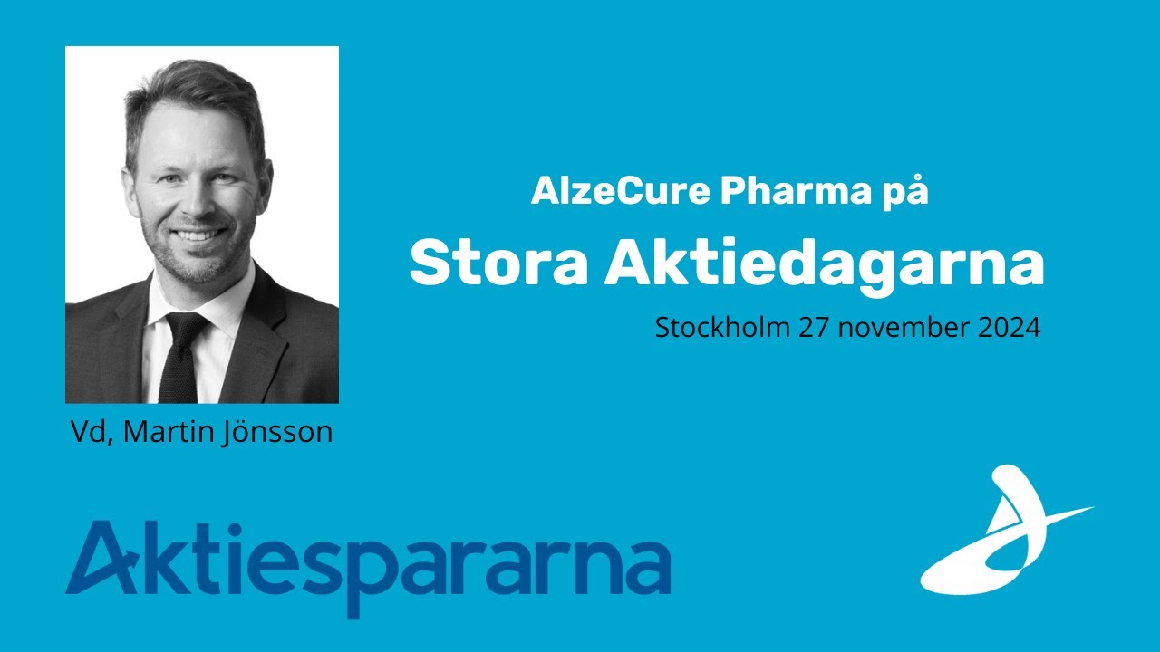 Alzecure Pharma - Stora Aktiedagarna Stockholm 27 november, 2024 - YouTube