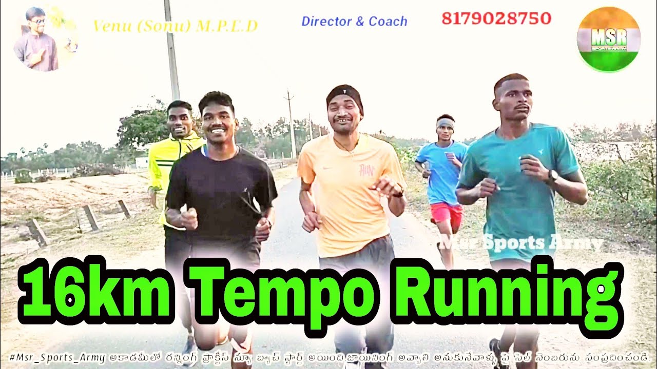 16km Tempo Running Practice | How To Run Fast Running | Msr Sports Army ...