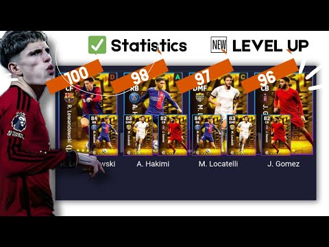European Clubs Highlights players in Efootball 2024 - level up and Statistics - YouTube