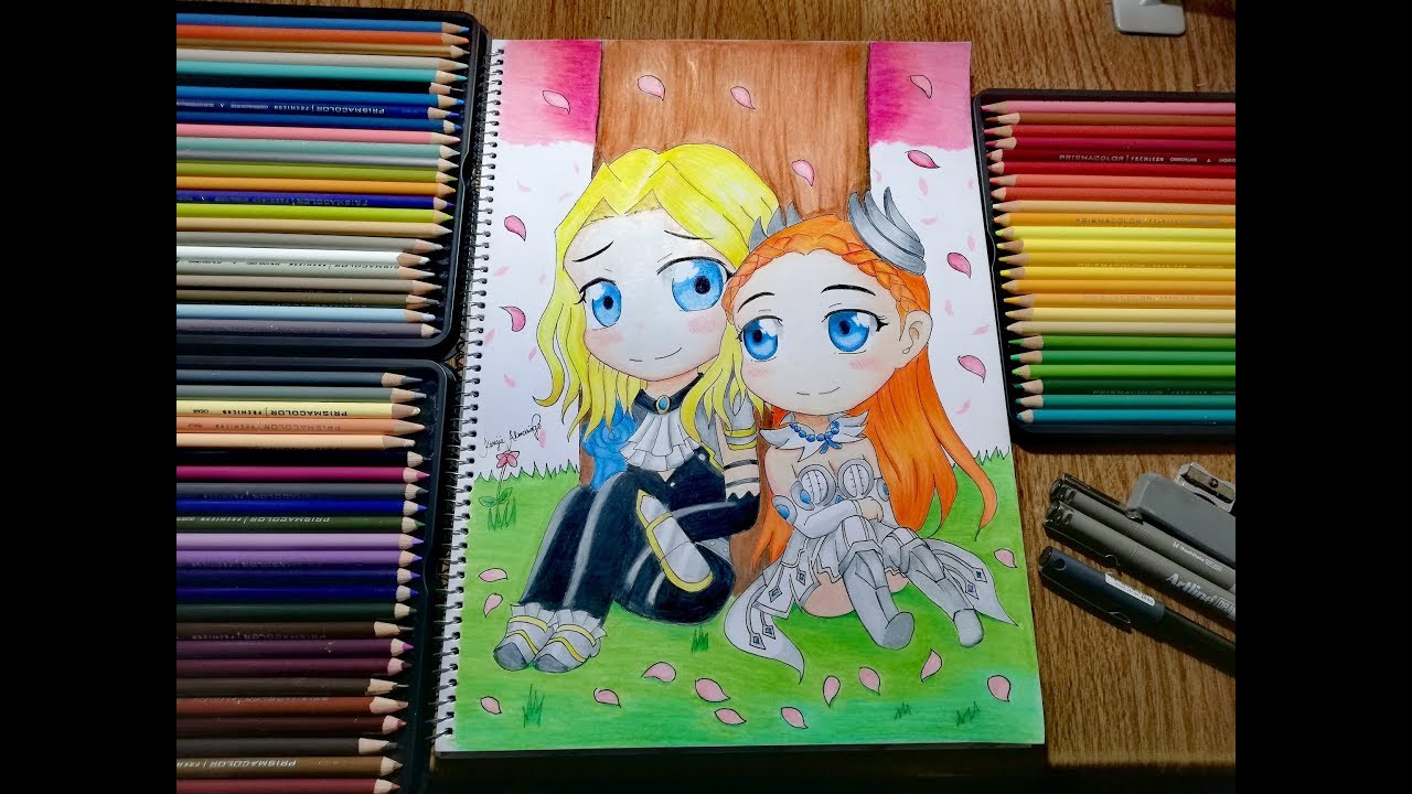 Speed Drawing - Lancelot X Odette Chibi Version (Mobile Legends Bang ...