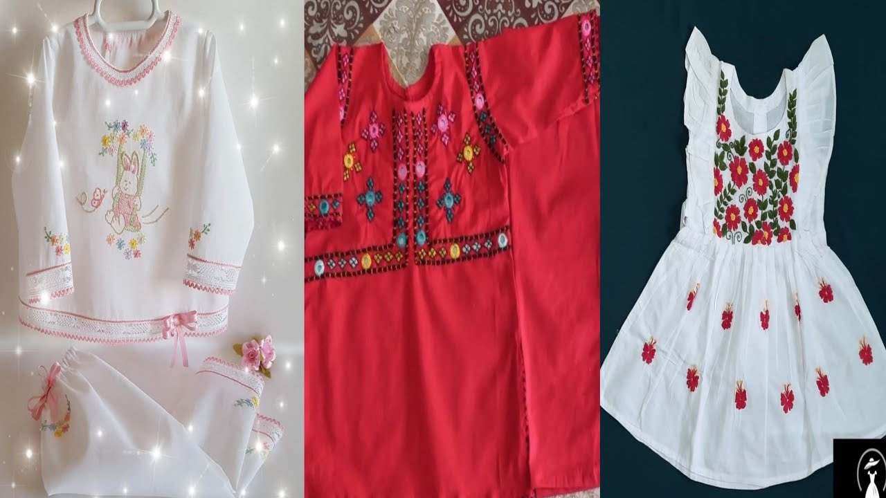 Beautiful new hand embroidery frock for baby girls/latest hand ...