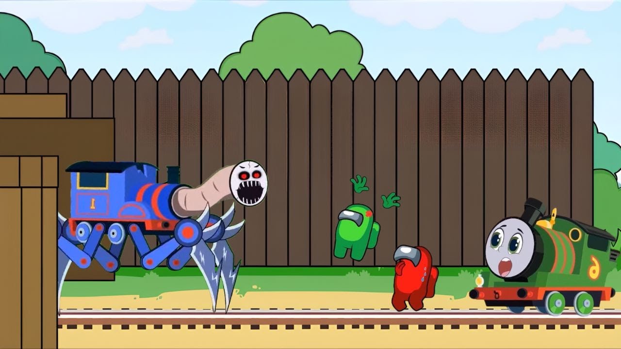 Cursed Thomas The Robot VS Percy The Tank Engine (Part 1) | Among Us ...