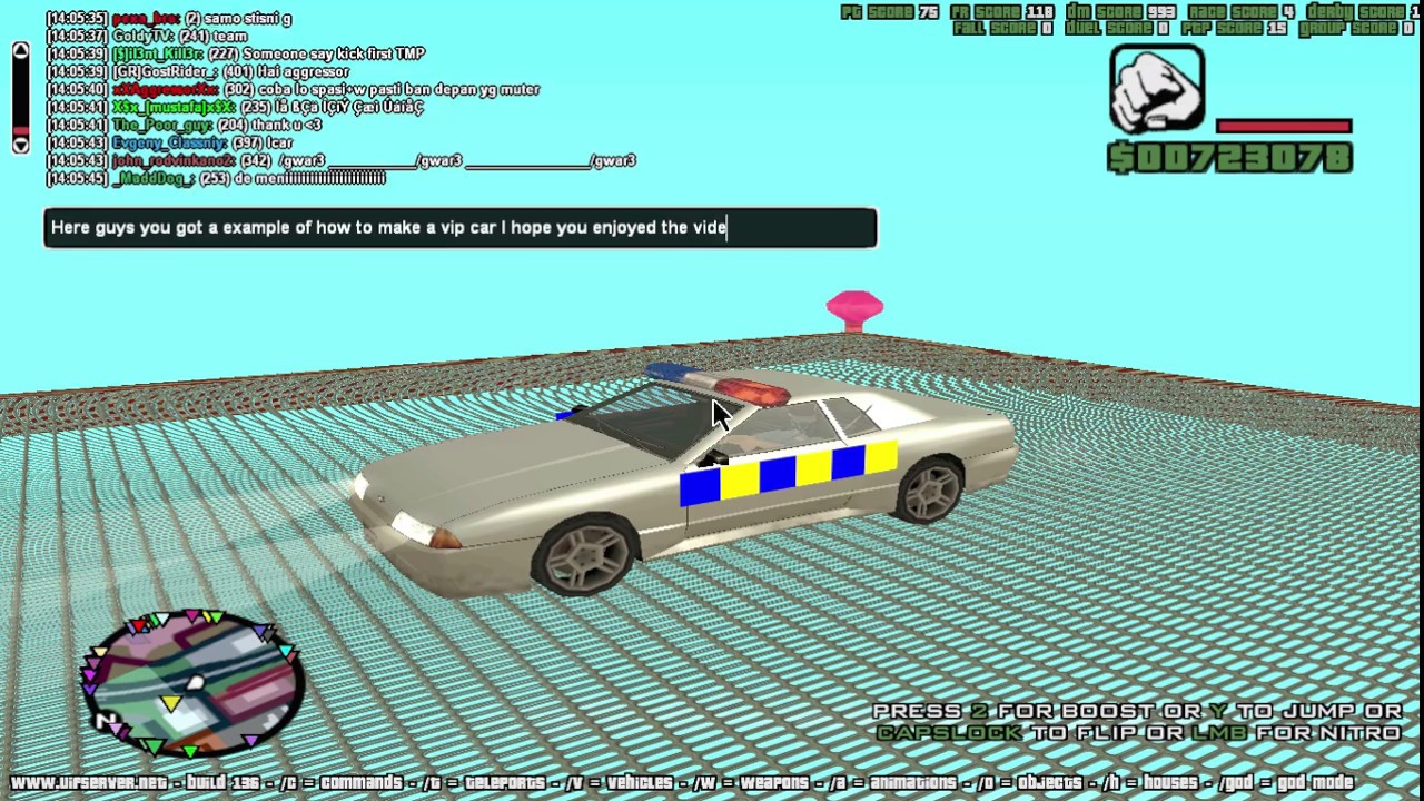 How to make a "Vip" Car in Sa-mp Uif Freeroam Server - YouTube