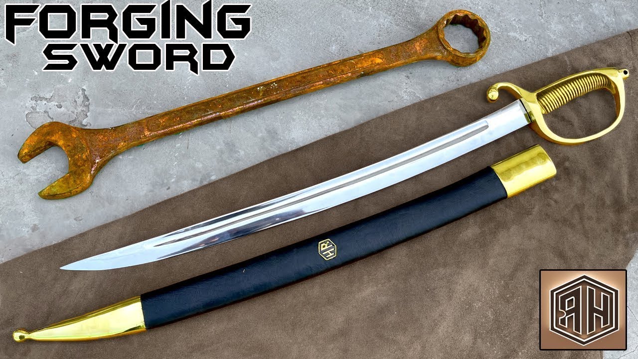 FORGING a Briquet Saber out of Rusted Iron WRENCH - Sword Making - YouTube