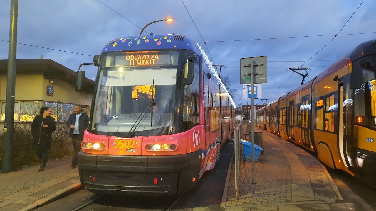 Tramwaje Warszawskie - Pesa Swing 120Na Duo #3502 [🚊24] 🎅Warszawski ...