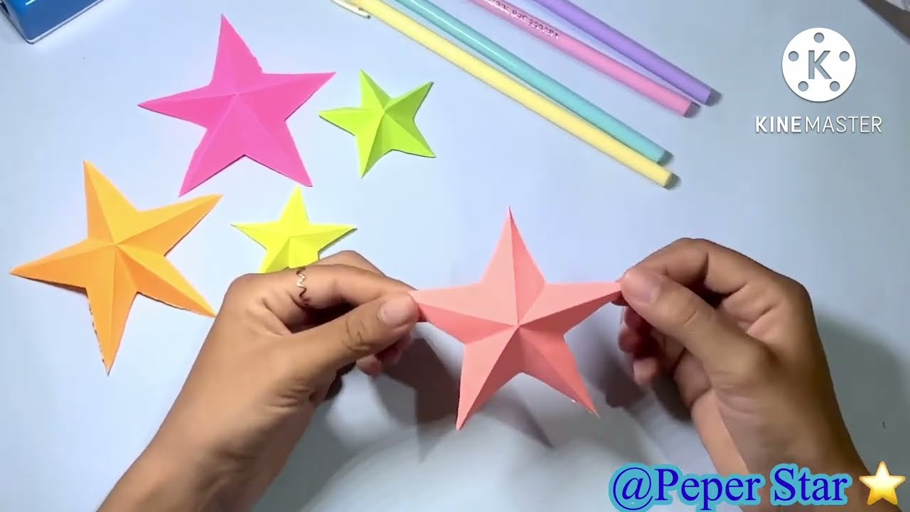 How to make Simple & Easy Paper Star | Video and tutorial |Origami # ...