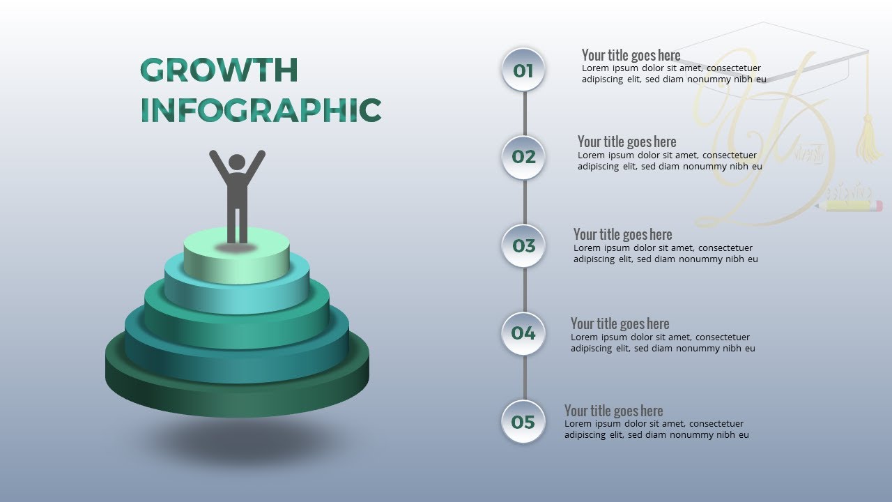 5 steps growth infographic design in PowerPoint tutorial no 89 - YouTube