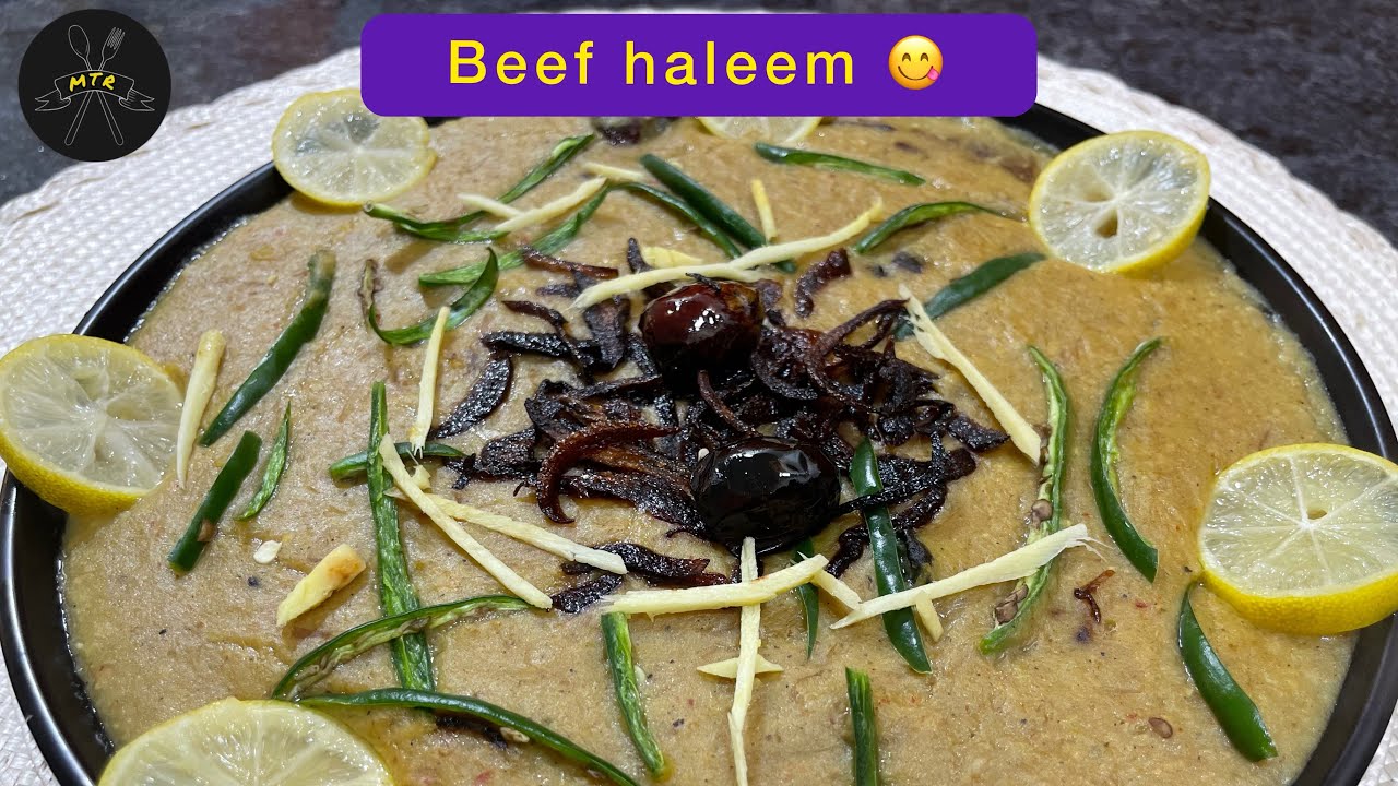 Beef haleem recipe | beef daleem recipe| By meri tasty recipes - YouTube