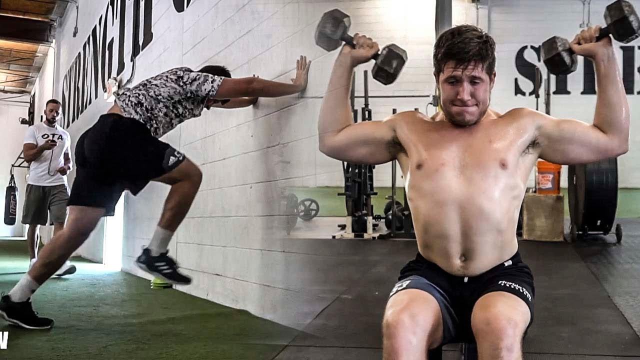 Upper Body Pressing and Acceleration [Football Training] - YouTube