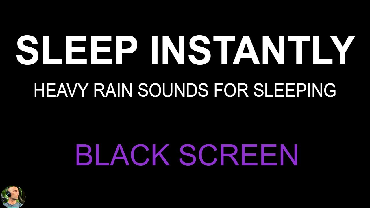 Fall Asleep Instantly, Rain Sounds NO THUNDER, BLACK SCREEN Rain Sounds ...
