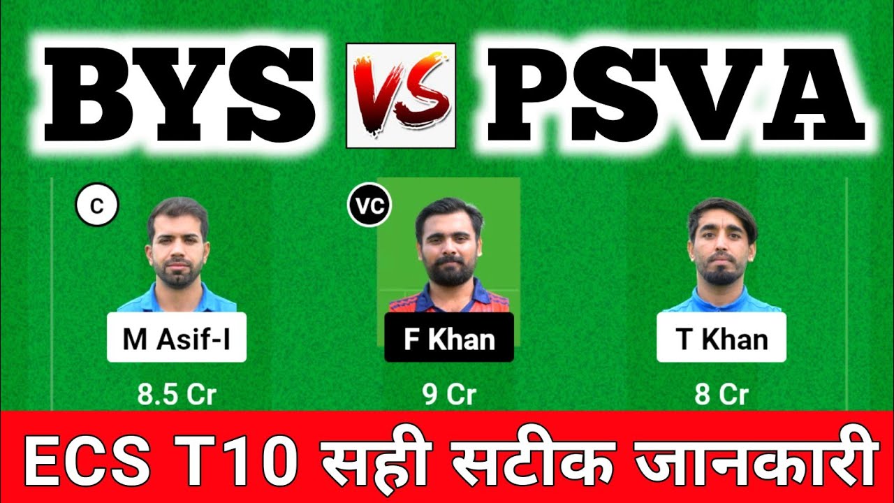 BYS vs PSVA | BYS vs PSVA Dream11 Prediction | Bayer Spartans vs PSVA ...