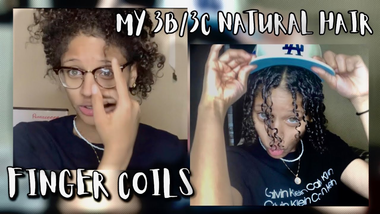 Finger coils on my 3b/3c NATURAL HAIR || Royal indigo - YouTube