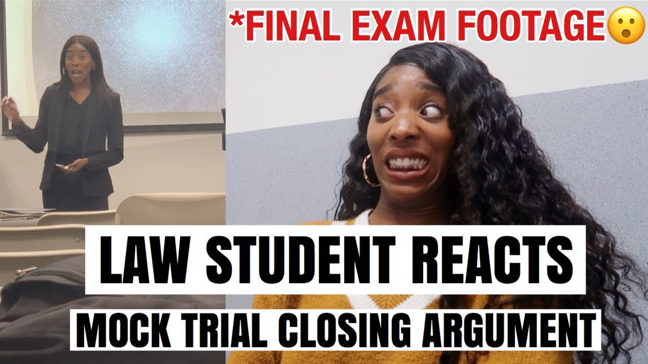 Law Student Reacts to Their Mock Trial Closing Argument *FINAL EXAM* 😳 ...