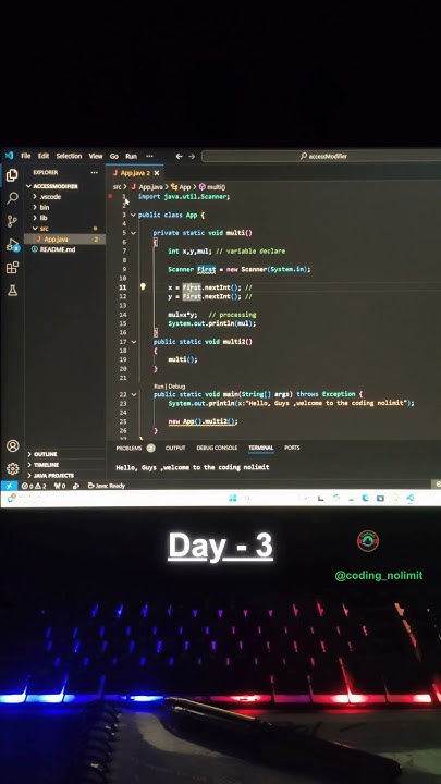 Day 3 Challenge 🎯 Java Programming 👨‍💻 Codingnolimit Shorts