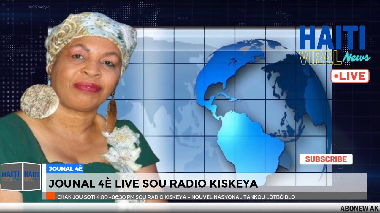 🔴Jounal 4è Live 10 Avril 2023 sou Radyo Kiskeya avec Lilliane Pierre Paul - YouTube