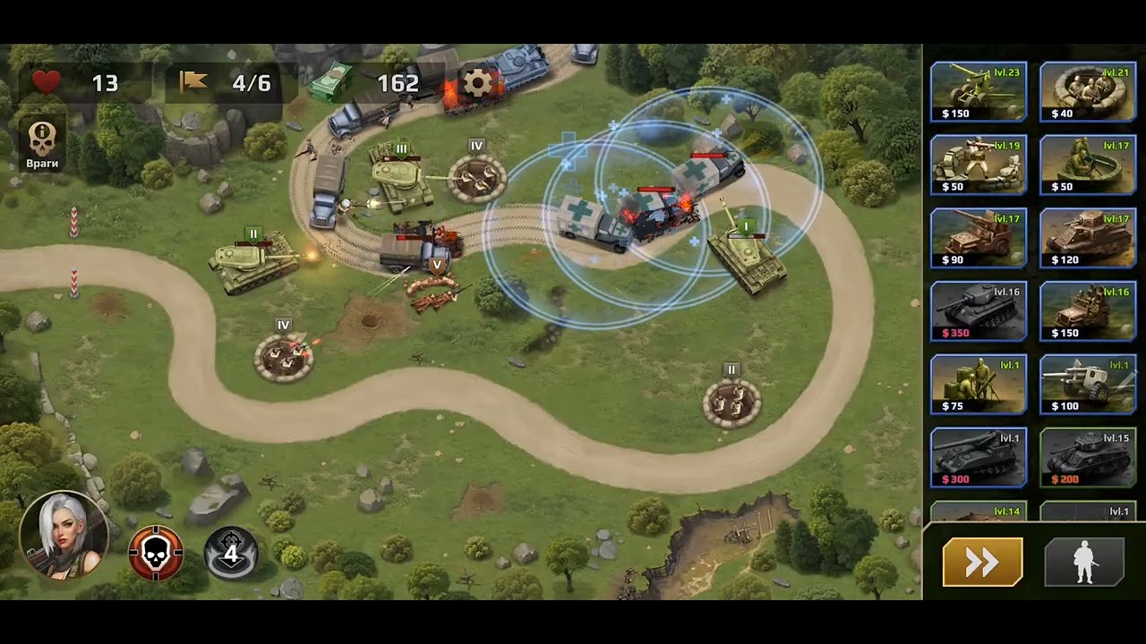 WWII Defense: RTS Army TD Game (mobile) Level 17 (Hard) - YouTube