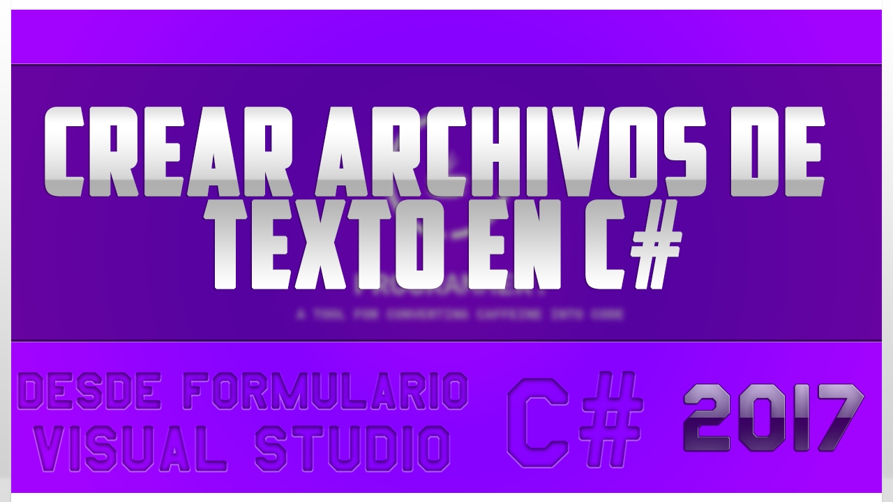 Como crear archivos de texto .txt desde C# | FILE | Desde Formulario ...