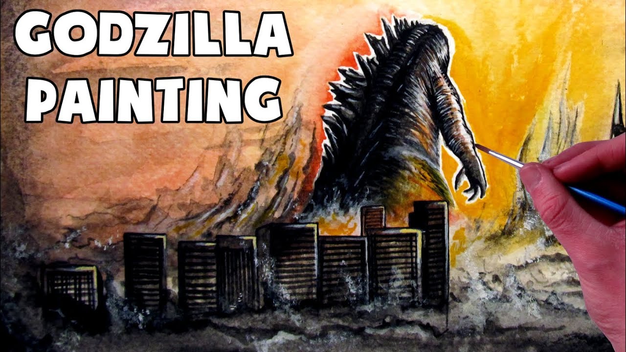 Godzilla (2014) Painting - Fan Art Time Lapse - YouTube