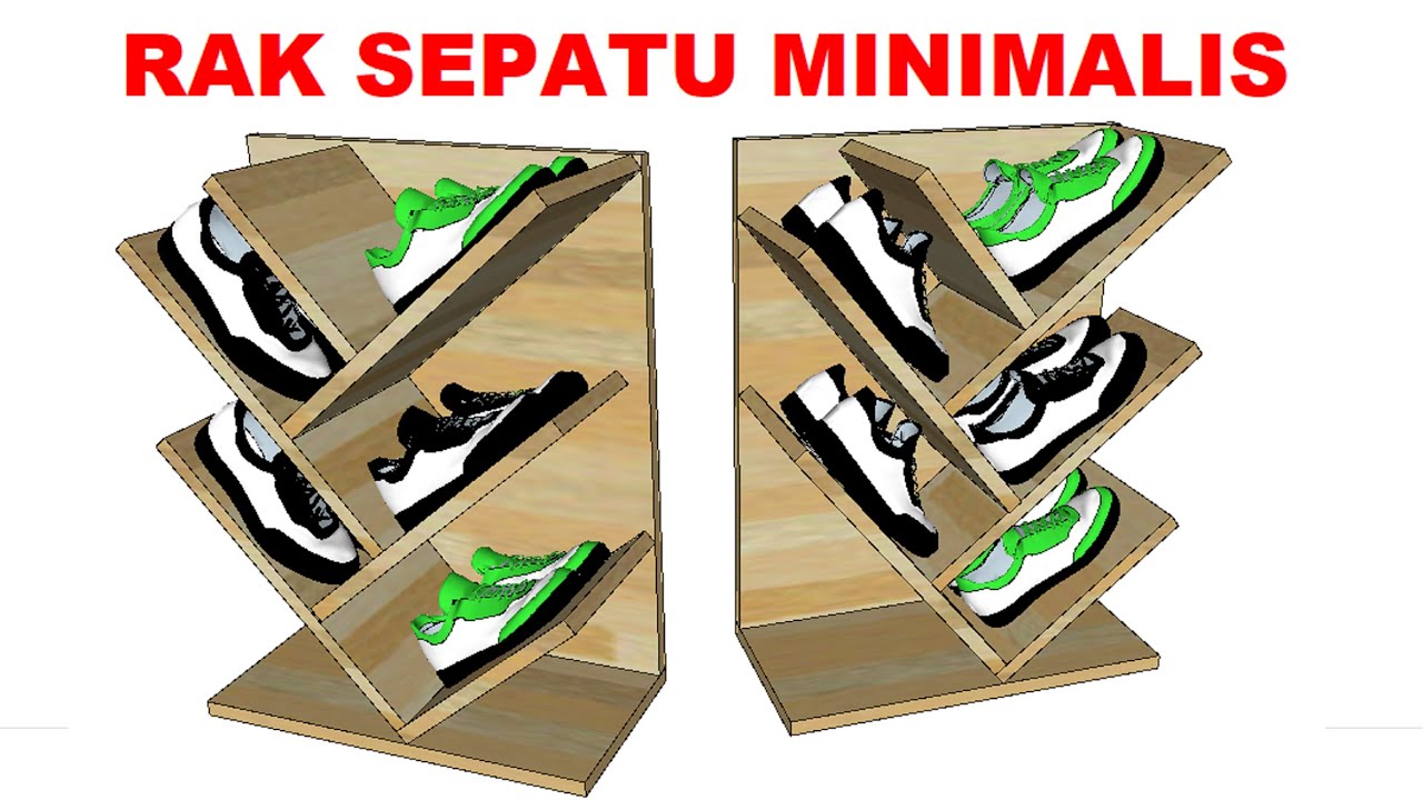 Cara membuat rak sepatu dari kayu hemat uang - YouTube