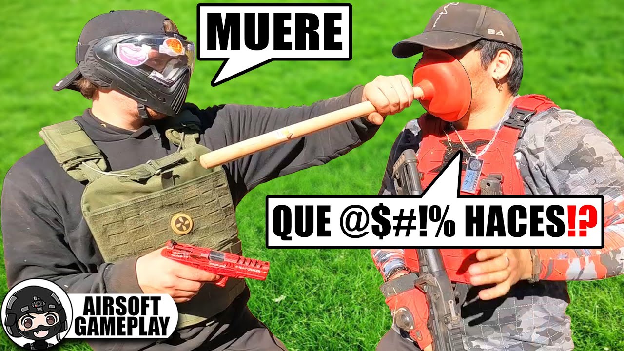 LO EJECUTO con DESTAPADOR ️ 😂 Yio Airsoft Gameplay Con @NimuCh 👾 - YouTube
