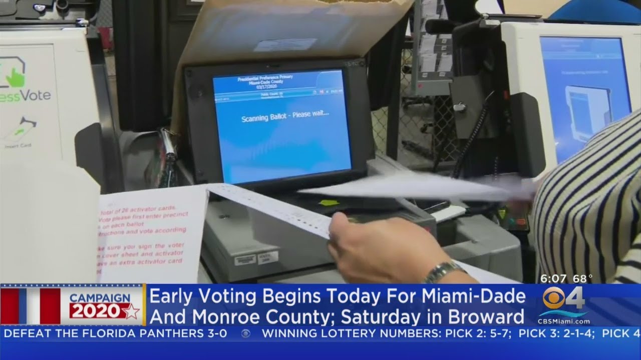 Early Voting Begins Today in Miami Dade and Monroe Counties - YouTube