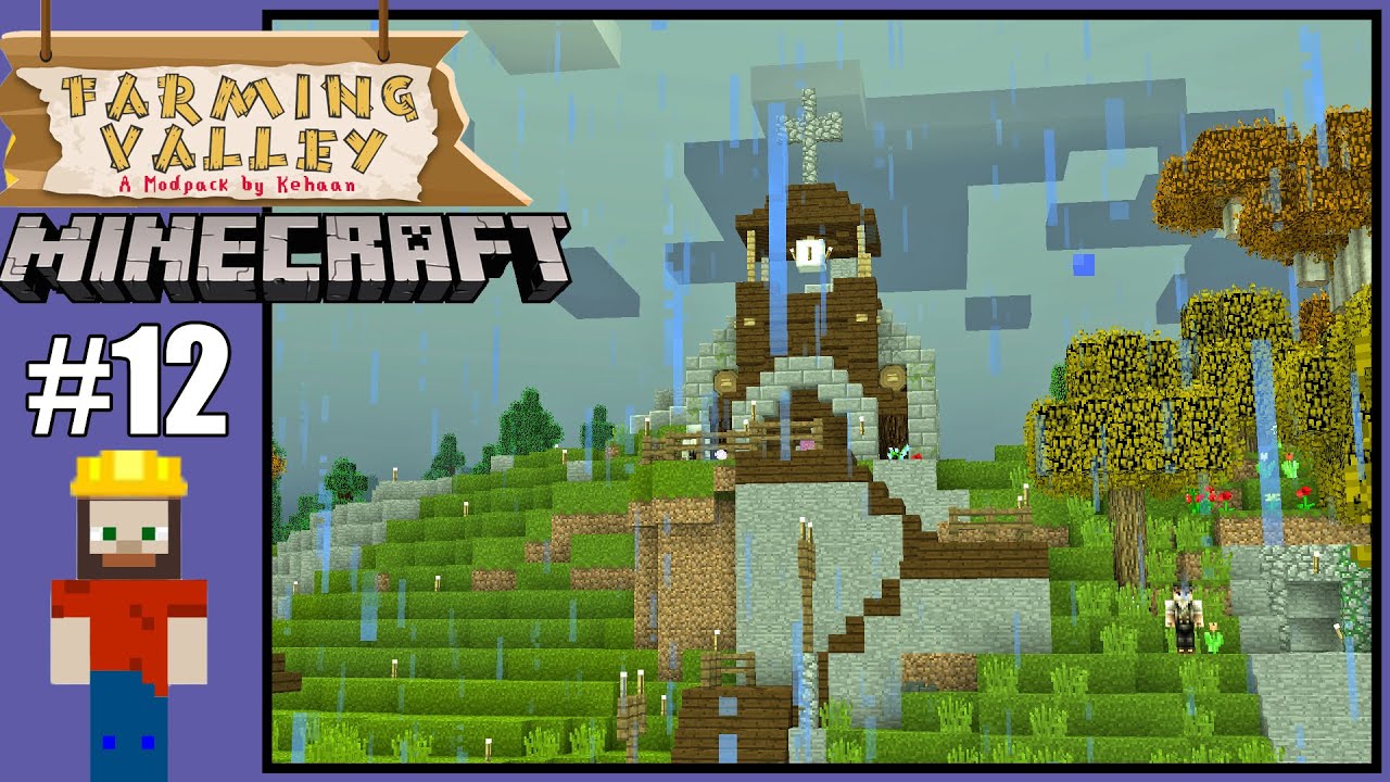 Farming Valley #12 - Minecraft Series - Church Build & Cafe Build - YouTube