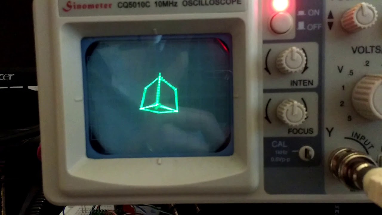 Oscilloscope Sing-Along: Rotating Cube - YouTube
