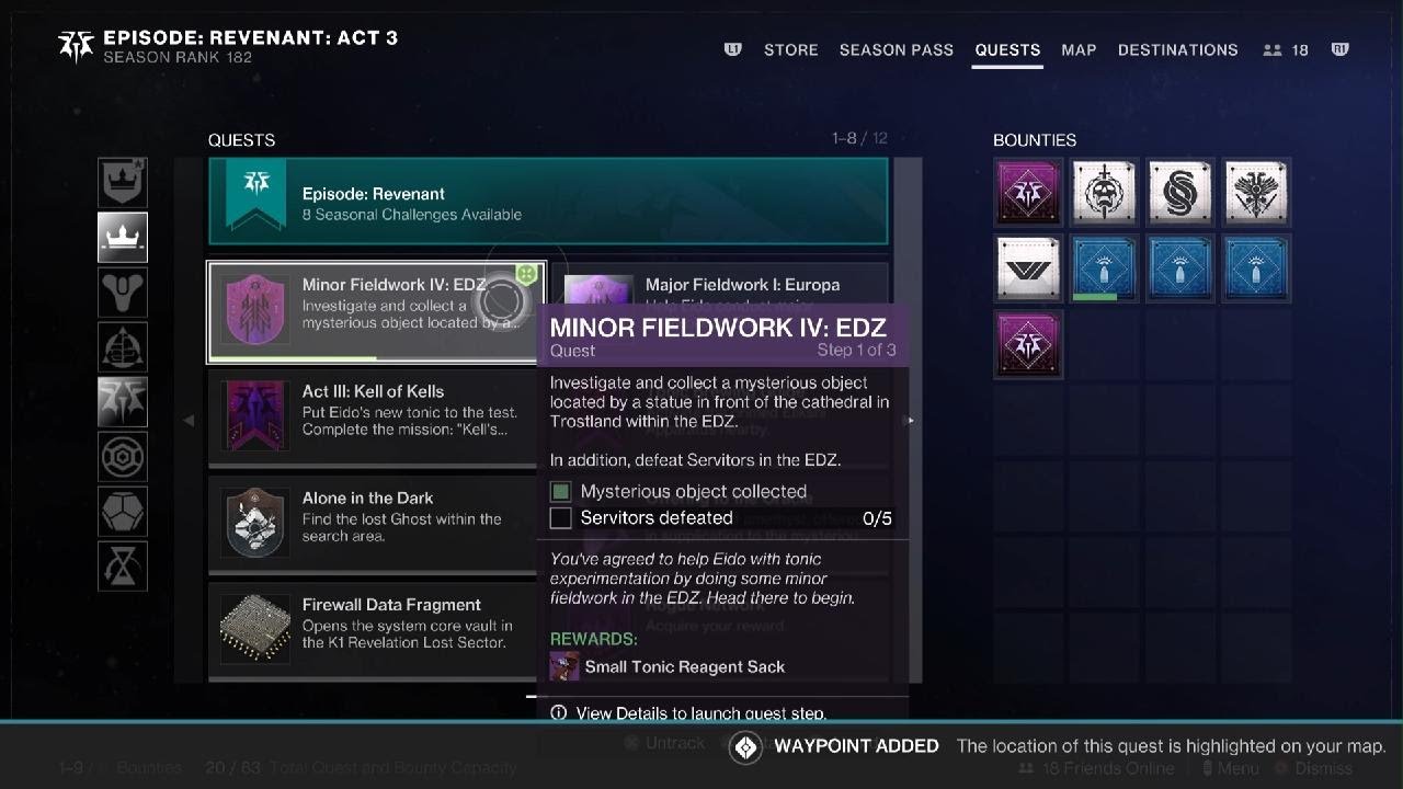 Destiny 2 minor fieldwork 4 EDZ location - YouTube