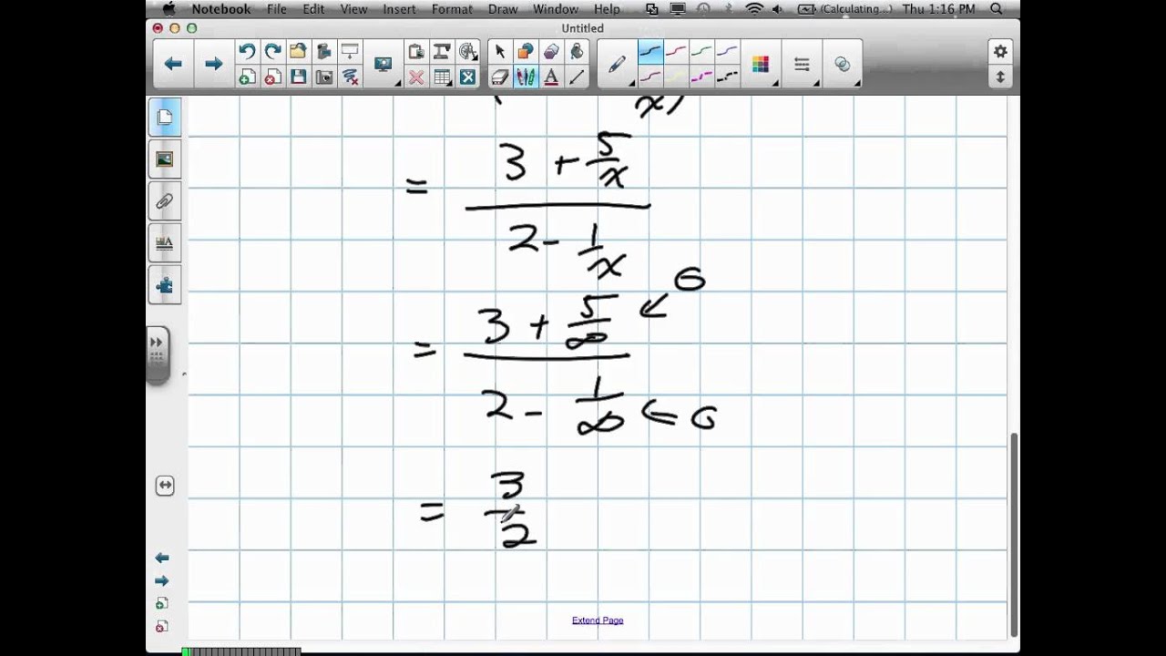 Horizontal Asymptotes Approaching The Limit Grade 12 Calculus Lesson 4